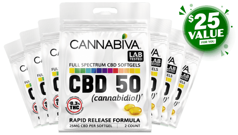 1 Samples - Choose CBD Softgel Capsule Sample Pack | Cannabiva CBD, CBN ...